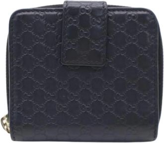 Gucci Portefeuille Bi-fold MicroGuccissima Pre-owned - Homme - Pre-owned - Bleu - Taille: ONE Size