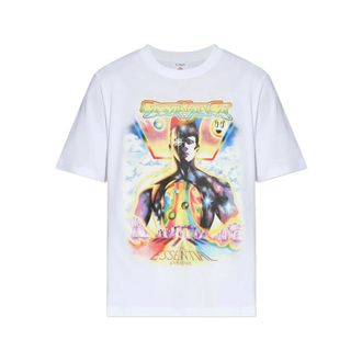 Casablanca T-Shirt mit Grafikdruck und Rundhalsausschnitt - - Tops - Herren - Wei&szlig; - L