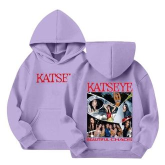 Generic Sweat &agrave; capuche pour femme Kpop Fan Support Merch Pull &agrave; capuche style cor&eacute;en T-shirt &agrave; manches longues Harajuku Y2K Streetwear Tenue, lilas, 5XL