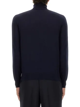 Saint Laurent Cashmere Blend Turtleneck Sweater - Blue