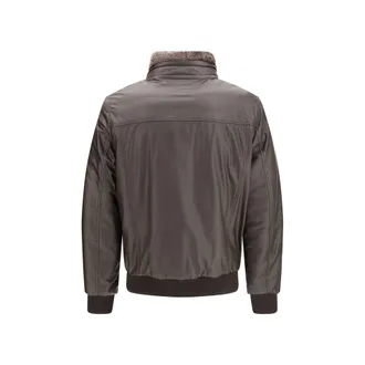 Moorer Mens Brown Leather Full-Length Jacket Clothing