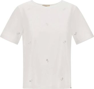 Herno Femme, Tops, Blanc, Taille: 40 FR T-Shirt en Jersey Interlock