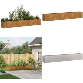 vidaXL Vidaxl - Jardini&egrave;re rouill&eacute; 280x40x40 cm acier inoxydable