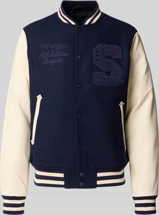 Superdry College-Jacke aus Woll-Mix mit Eingrifftaschen