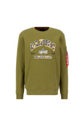 Alpha Industries Alpha Industries College Camo Sweatshirt f&uuml;r Herren Moss Green