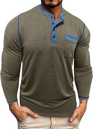 Generic Polo tendance tendance pour homme, coupe classique, v&ecirc;tement de travail d&eacute;contract&eacute;, chemise l&eacute;g&egrave;re et respirante, tuniques de vacances, kaki, XXL