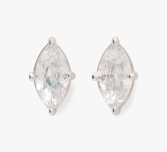 Kate Spade New York Kate Spade Signature Solitaire-Ohrstecker f&uuml;r Frauen in Klar/Silber