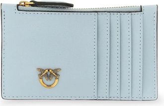 Pinko Pinko, Femme, Accessoires, Bleu, Taille: ONE Size Love Birds Zip Wallet