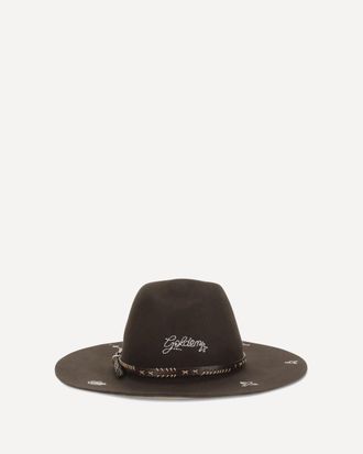 Golden Goose Embroidered wool Fedora Female S