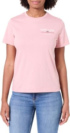 GANT Damen REG Graphic SS T-Shirt, Rosa, 3XL