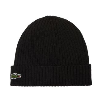 Lacoste Gerippte Wollm&uuml;tze - - Accessories - unisex - Schwarzk - ONE SIZE