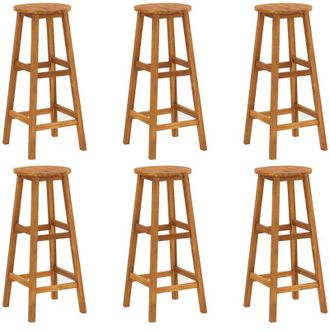 vidaXL Vidaxl - Tabourets de bar lot de 6 bois dacacia solide