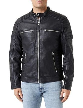 Schott NYC Blouson en cuir Homme LCROCK BLACK L