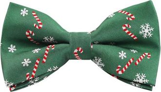 Alizeal Noeud papillon pr&eacute;-nou&eacute; imprim&eacute; de No&euml;l pour homme, Canards &agrave; sucre vert neige, taille unique