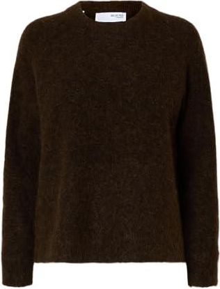 Selected Ls Knit O-Neck Slflulu Noos Pull en Tricot à col Rond, Delicioso, XXL