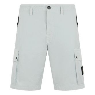 Stone Island Slim-fit Cargo Bermuda Shorts - Homme - Shorts - Gris - Taille: W33
