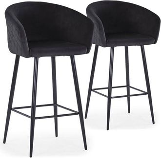 Menzzo Bobby Stuhl, Schwarz, L 62 x T 53 x H 106 cm