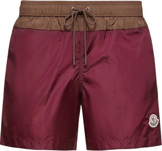 Moncler Moncler Contrast Swim Shorts, Men, Red, Size: Xxl