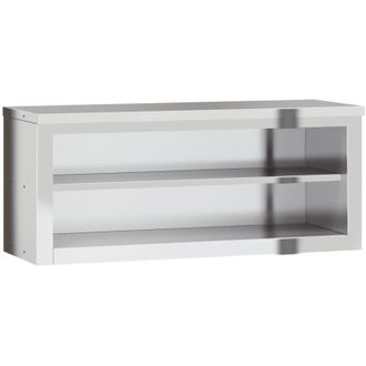 vidaXL Vidaxl - Armoire murale de cuisine avec &eacute;tag&egrave;re acier inoxydable
