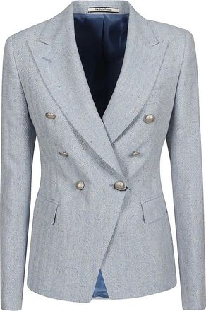 Tagliatore Femme, Vestes, Bleu, Taille: 36 FR Monopetto Spigata Bouclet