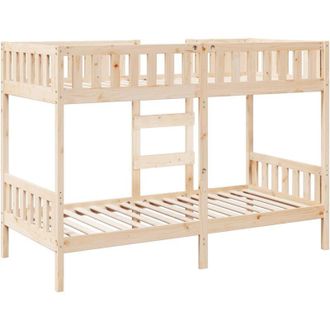 vidaXL Etagenbett 90x190 cm Massivholz Kiefer Vidaxl