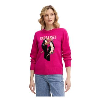 Farm Rio Farm Rio, Femme, Pulls, Rose, Taille: 40 FR Pull en maille Toucan
