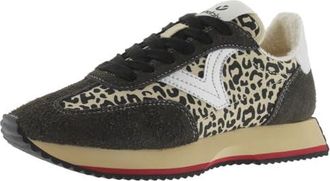 Victoria Basket Basse Cosmos Nylon Imprimé Animal & Pièces en Croûte De Cuir & Semelle Crantée 1134116 pour Femme Negro 41