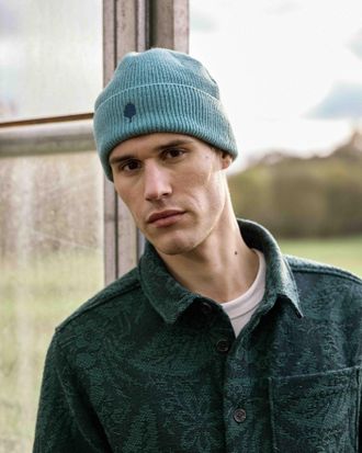 Faguo Bonnet en laine bleu gris&eacute;