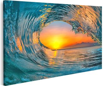 Islandburner Bild auf Leinwand Meerwasser Ozean Welle Surfen Oberfl&auml;che Bunt Lebendige Sonnenuntergang Fass For Bilder Wandbilder Poster JCZH-1P