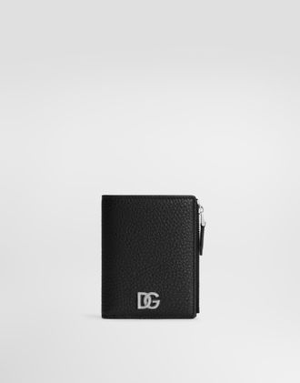 Dolce & Gabbana Portemonnaie Aus Kalbsleder - Mann Geldb&ouml;rsen Und Kleinlederwaren Schwarz Onesize