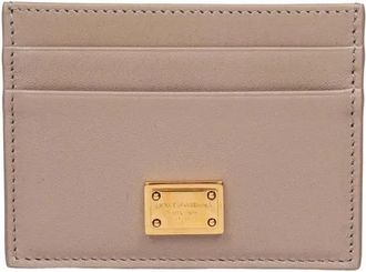 Dolce & Gabbana Portemonnaie - Plonge Calfskin Card Holder, Taupe Color - Gr. unisize - in Rosa - f&uuml;r Damen