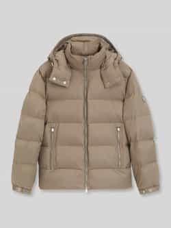 HUGO BOSS Regular Fit Daunenjacke mit abnehmbarer Kapuze