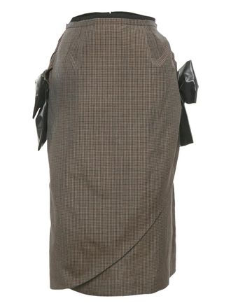 Maison Margiela jupe &agrave; noeuds oversize - Marron