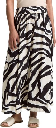 Tom Tailor Damen 1046452 Midi Rock, 38070-Abstract Beige Zebra, 42