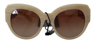 Dolce & Gabbana Womens Beige Acetate Full Rim Brown Lense Dg4294 Sunglasses