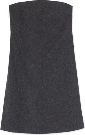 Alysi Femme, Robes, Noir, Taille: 40 FR Mini robe bustier en flanelle