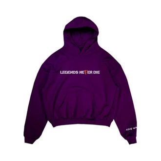 Vlone Vlone, Homme, Sweatshirts et sweats &agrave; capuche, Violet, Taille: L Legends Never Die Sweat &agrave; capuche