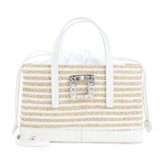 Roger Vivier Femme, Sacs, Multicolore, Taille: ONE Size Skate Straw Shopping Bag