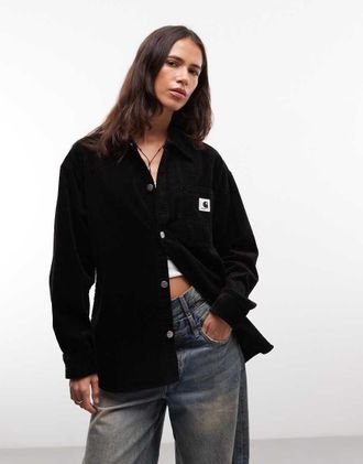 Carhartt Work in Progress Bekka - Chemise manches longues en velours c&ocirc;tel&eacute; - Noir