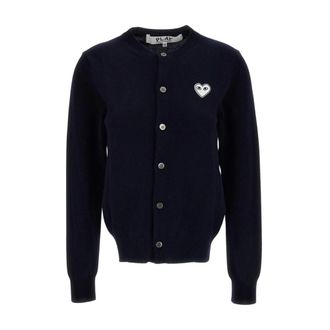 Comme Des Gar&ccedil;ons Rundhalsausschnitt-Strickjacke - - Knitwear - Damen - Blau - S