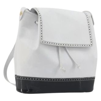 Ferragamo Sac &agrave; dos en cuir Pre-owned - Femme - Pre-owned - Blanc - Taille: ONE Size