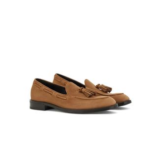 Canali Nubuck Tassel Loafer - - Shoes - Herren - Braun - 44 EU