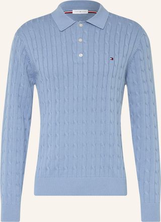 Tommy Hilfiger Strick-Poloshirt blau