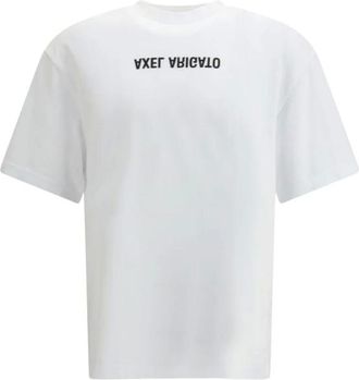 Axel Arigato Homme, Tops, Blanc, Taille: L The Distort Washed T-Shirt
