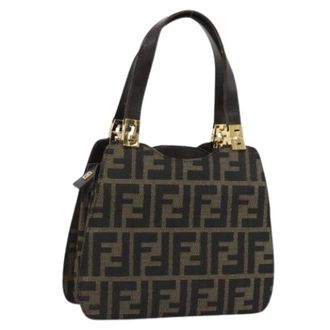 Fendi Sac &agrave; main Pre-owned en toile Zucca - Femme - Pre-owned - Brun - Taille: ONE Size