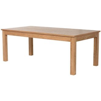 Vente-Unique Table &agrave; manger extensible 8 &agrave; 12 personnes placage ch&ecirc;ne - Naturel - FOMIREL