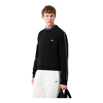 Lacoste Sweatshirt mit Streifenband aus Fleece - - Sweatshirts & Hoodies - Herren - Schwarzk - XS