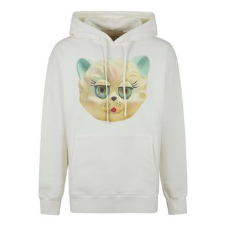Valentino Garavani Baumwoll-Kapuzenpullover mit Le Chat De La Maison-Print - - Sweatshirts & Hoodies - Herren - Beige - M