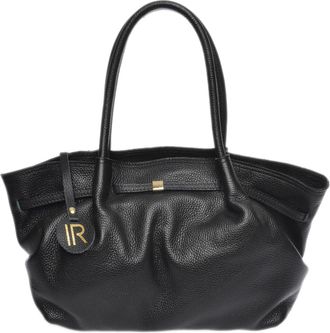 Isabella Rhea Schwarz Rindsledertasche