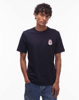 Tommy Hilfiger T-shirt &agrave; blason logo - Noir